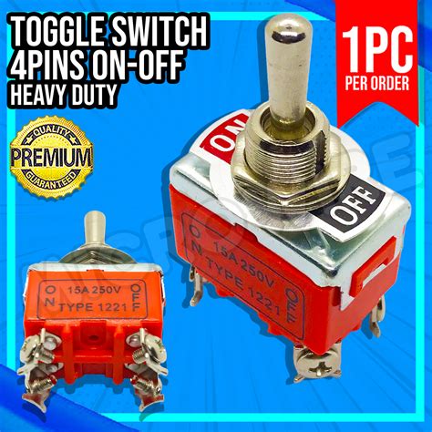 Toggle Switch 4 Pin On Off Heavy Duty Per Piece Lazada Ph