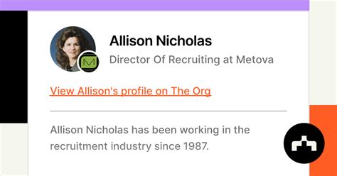Allison Nicholas Director Of Recruiting At Metova The Org