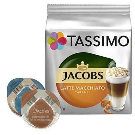 Кофе в капсулах Tassimo Jacobs Latte Macchiato Caramel 8 шт Капсулы Tassimo
