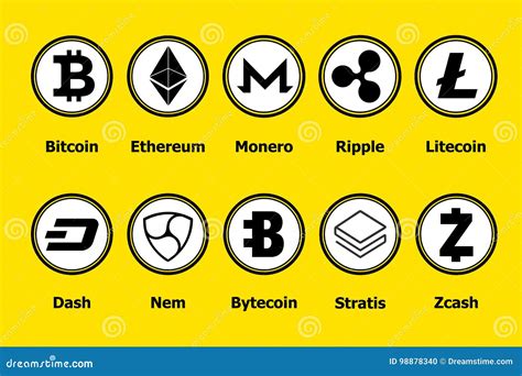 Blockchain Set Icons Collection Includes Simple Elements Such As Block