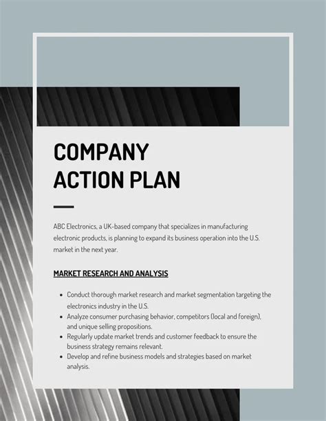 Minimalist Gray Blue Action Plan Template Venngage Action Plan