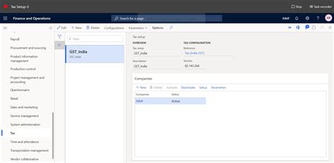 Goods And Service Tax Gst Configuration Tax Setup In Microsoft Dynamics 365 Finance And