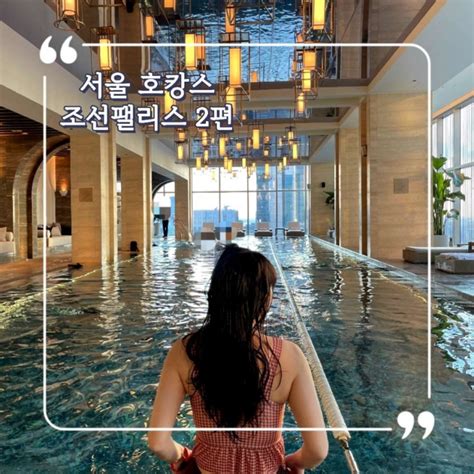 서울 호텔 수영장 추천 조선팰리스 강남 룸서비스 라운지 조식 호캉스 네이버 블로그