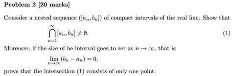 Solved Problem 2 20 Marks Consider Nested Sequence Ap Bn Of