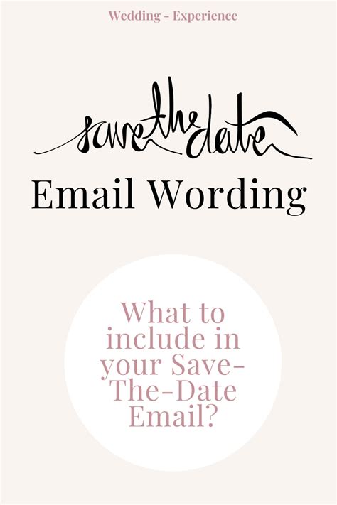 Save The Date Email Wording Ideas What To Include