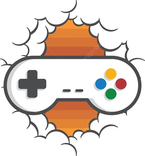 Logo For A Gaming Consoles Joystick Controller With A Space Cloud Theme