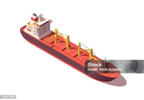 등등 측정 벌크 캐리어 선박 낮은 폴리 핸디 사이즈 부커 선박 벡터 일러스트레이터 수집 교통수단에 대한 스톡 벡터 아트 및 기타