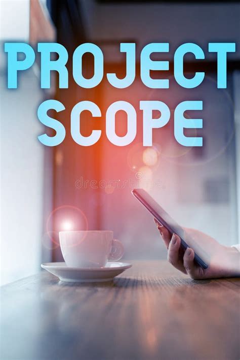 Sign Displaying Project Scope Internet Concept Evaluation Of Work