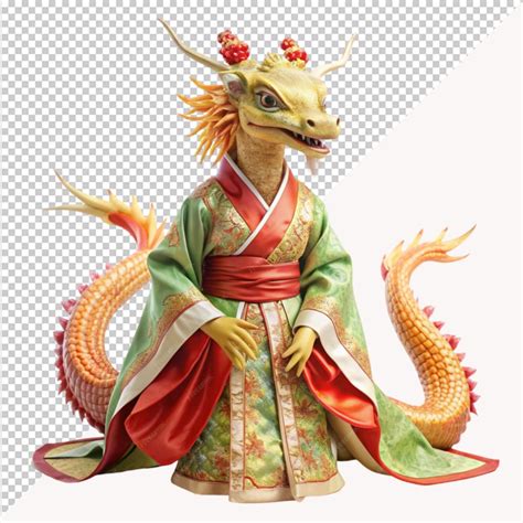A Dragon Hanfu Premium Ai Generated Psd