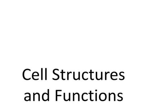 Parts Of The Cell Ppt