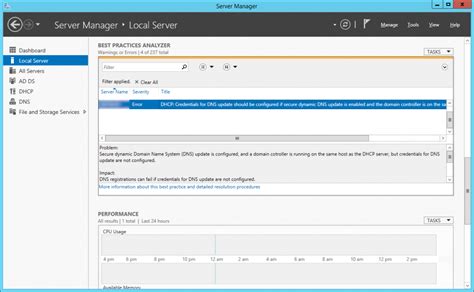 Error Dhcp Credentials For Dns Update Should Be Configured If Secure Dynamic Dns Update Is