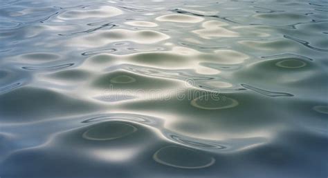 Rippling Water Surface With Circular Patterns And Subdued Lighting
