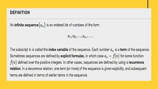 Sequences And Series In Calculus III Pptx Physics Science
