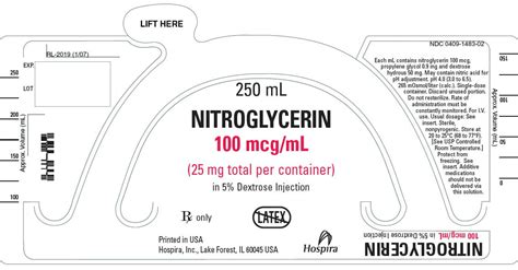 Nitroglycerin In Dextrose Fda Prescribing Information Side Effects And Uses