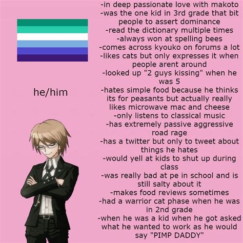 Byakuya Hcs Byakuya Togami Danganronpa Headcanon