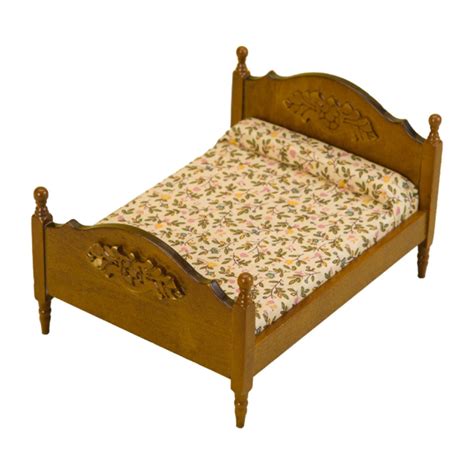 Almencla 1 12 Dollhouse Bed Dollhouse Miniature Bed 1 12 Diy Scene