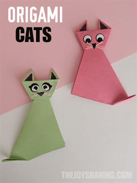 Easy Origami Cat Origami Easy Origami Cat Origami Crafts