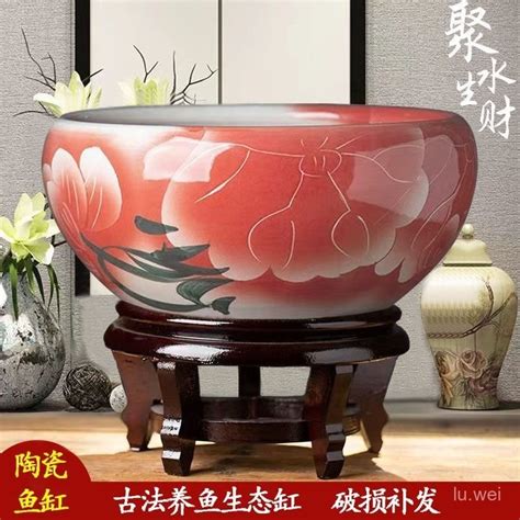 熱賣景德鎮陶瓷魚缸花盆養錦鯉睡碗蓮水培花盆銅錢草綠蘿花盆客廳擺件 8FC4 蝦皮購物