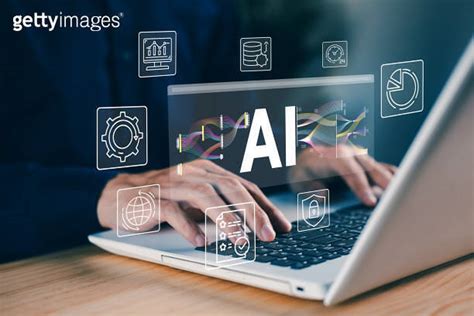 Ai Technology Businessman Use Laptop Artificial Intelligence In The Process Of Predictive