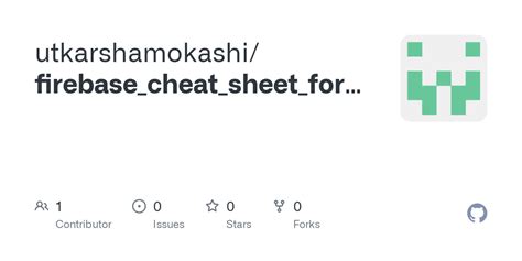 Github Utkarshamokashifirebasecheatsheetforflutter