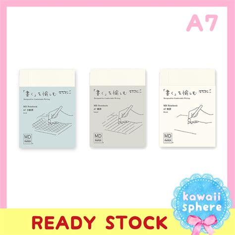 Jual Midori Md Notebook A7 Grid Blank Ruled Md Note Ready