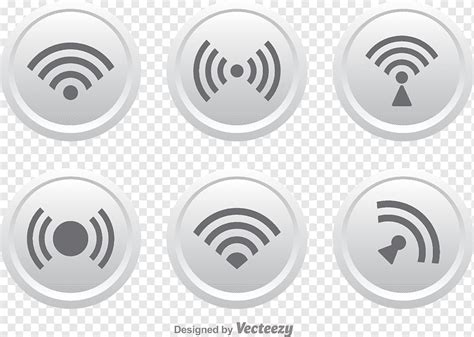 흰색 버튼 와이파이 로고 Png Pngwing