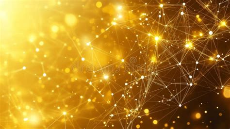 Abstract Neural Network Visualization Sparkling Nodes Connections Stock