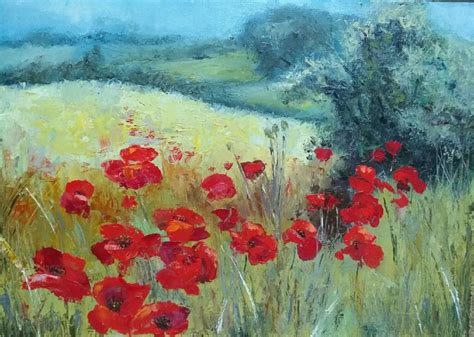 Маковое поле в интернет магазине на Ярмарке Мастеров Картины Новосибирск доставка по России