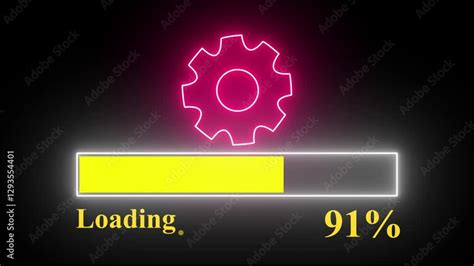 Abstract Waiting Loading Bar Animation Software Update Icon Update Your Functions Neon