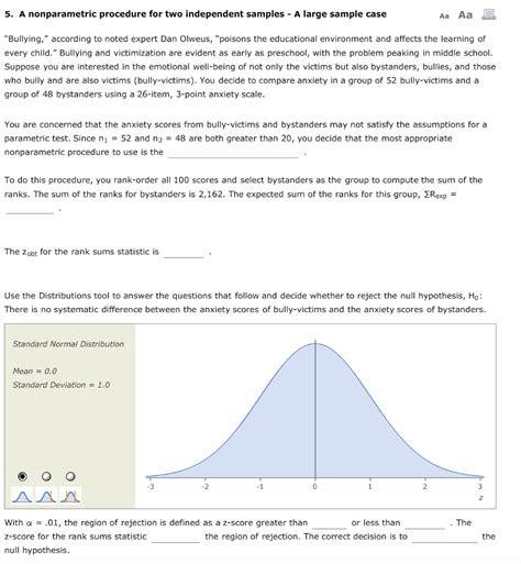 Solved 5 A Nonparametric Procedure For Two Independent