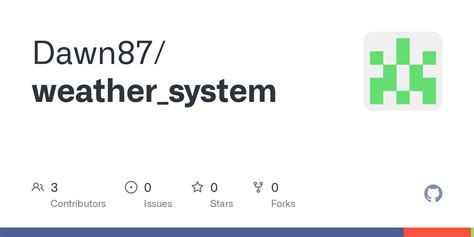Github Dawn87weathersystem