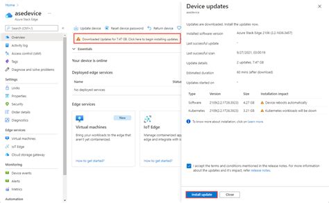 Update Installeren Op Azure Stack Edge Pro Gpu Apparaat Microsoft Learn