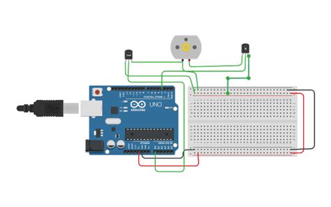 Circuit Design Temperature Controlled Fan Tinkercad