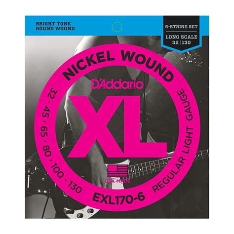 Daddario 6 String Bass Strings 032 130