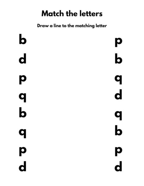 Letter Reversals Worksheets B D P Q Visual Perceptual Activities