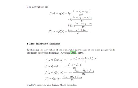 Solved Use The Finite Difference Formulae From Page Of Chegg Com
