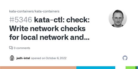Kata Ctl Check Write Network Checks For Local Network And Tests · Issue 5346 · Kata