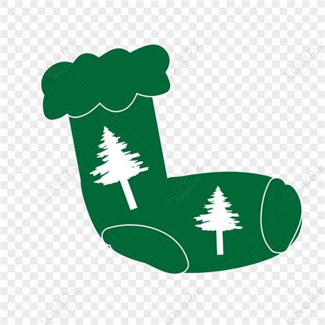 녹색 크리 에이 티브 만화 크리스마스 양말 그래픽하얀패션 Png 일러스트 무료 다운로드 Lovepik