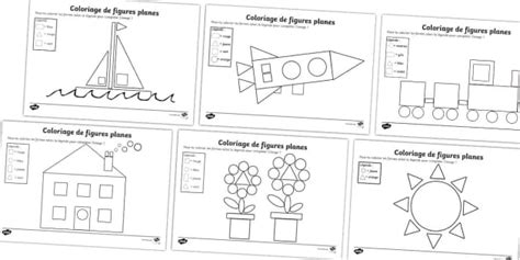 Coloriage de formes géométriques Maternelle Cycle 1