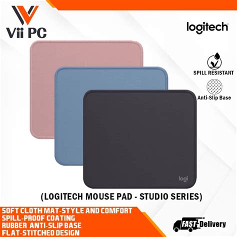 Logitech แผ่นรองเมาส์ โลจิเทค สตูดิโอ ชุด ดีไซน์ทนทานป้องกันการรั่วไหลพร้อมฐานกันลื่น Shopee