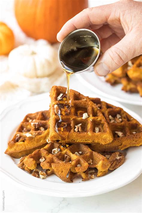Crispy Paleo Pumpkin Waffles Gluten Free Dairy Free Tastes Lovely