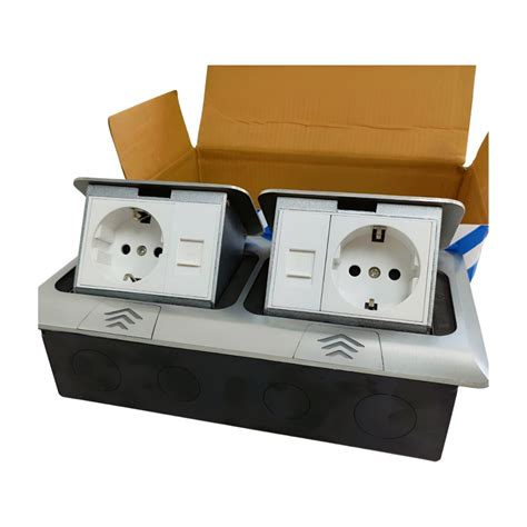 Stainless Steel Pop Up Floor Mounted Electrical Outlets And Usb Square Table Socket Ground Box