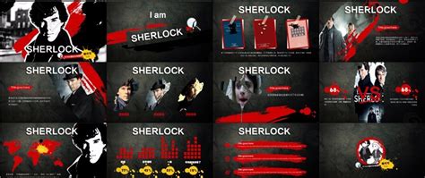 个性黑红色pptppt模板素材免费下载 图片编号 6120539 六图网