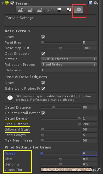 Unity3d 【terrain】树木与草地 Unity植物使用广告牌 Csdn博客