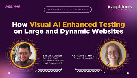 Webinar How Visual Ai Enhanced Testing On Large And Dynamic Websites Ai Powered End To End