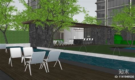 现代小区景观廊架su模型下载【id1141949530】知末su模型网