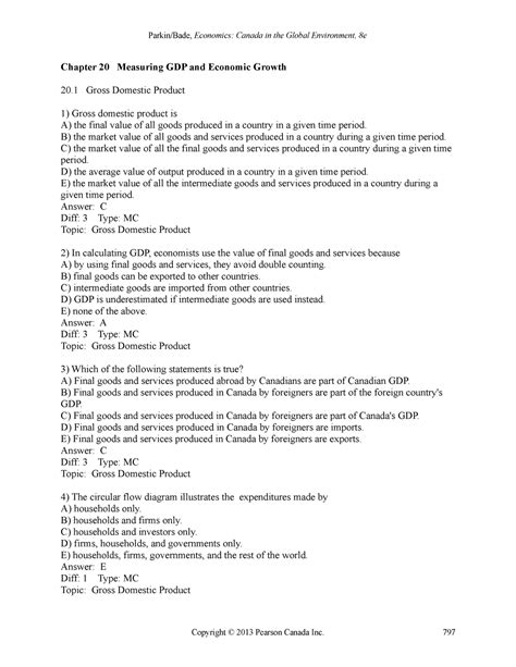 Sample Practice Exam 2017 Questions And Answers Economics Canada In The Global Environment