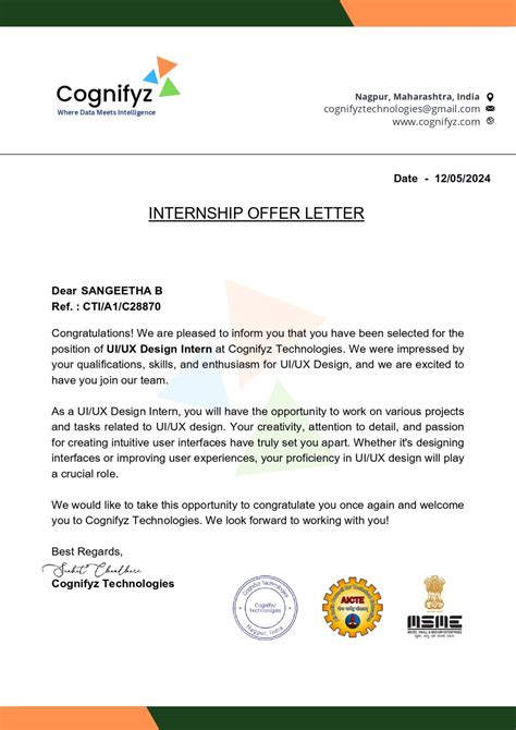 Sangeetha B On Linkedin Uiuxdesign Internship Cognifyz