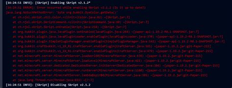 Skript Disabling Error Not Working With Minecraft Version Spigotmc