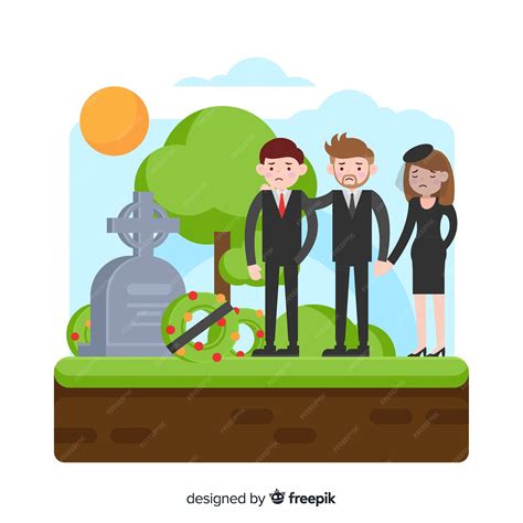 장례식 카드 템플릿 무료 벡터